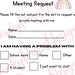 PRINTABLE PDF Teacher/student Meeting Request Form - Etsy