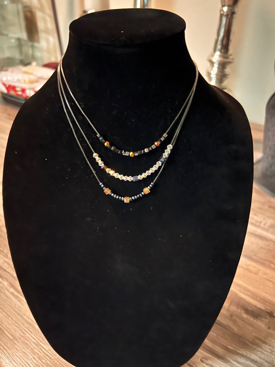 Handmade Bead Necklace for Women, Layering Bead Necklace, Vintage Boho ...