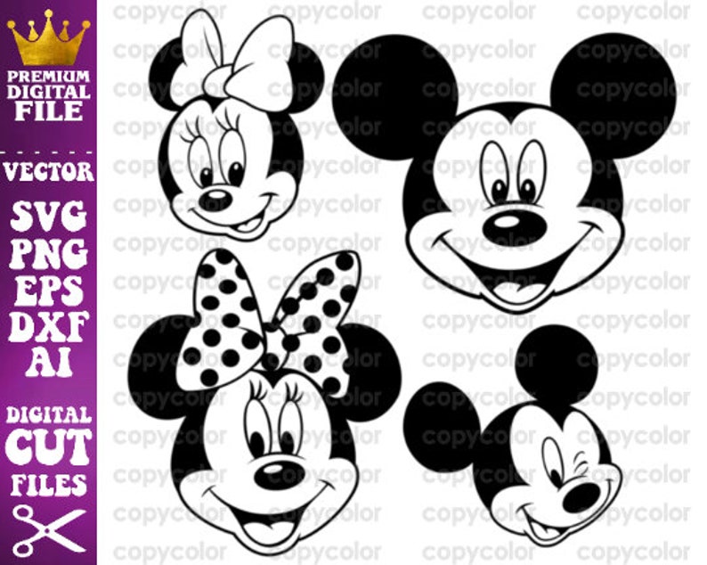 Mouse Family Vector Digital File DXF SVG EPS Transparent - Etsy