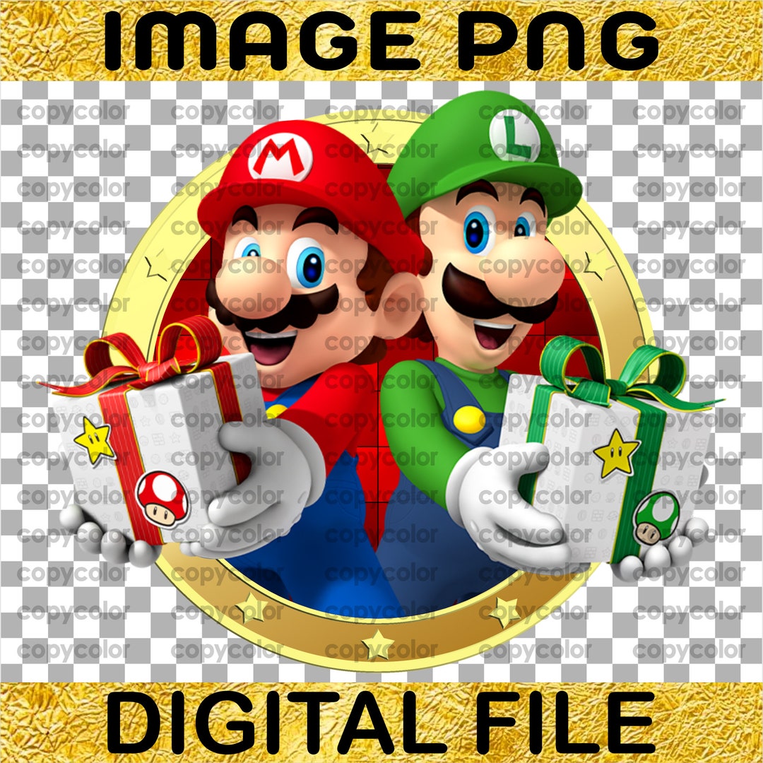 Mario & Luigi Coin PNG Clipart image Birthday PNG Digital File - Etsy ...