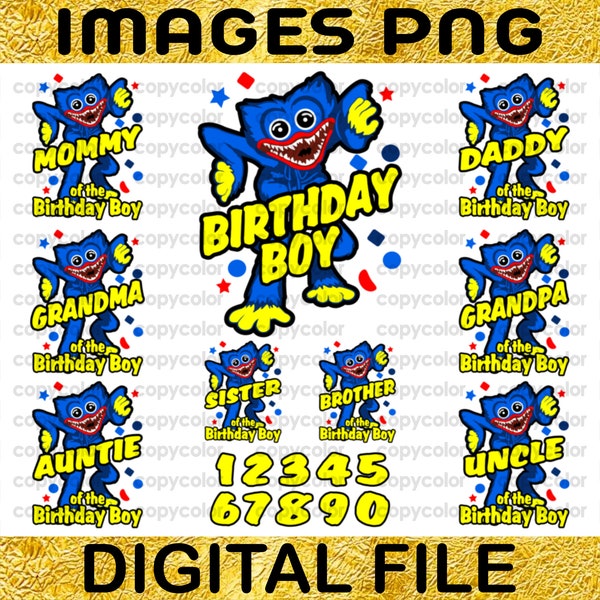 Huggy Wuggy Birthday Png - Etsy