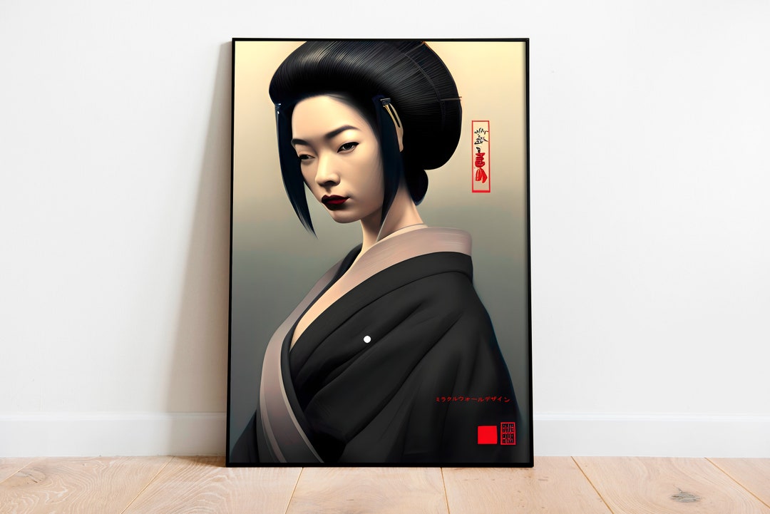 Japanese Geisha bijinga, Vintage Poster, Japan Wall Art Poster - Etsy