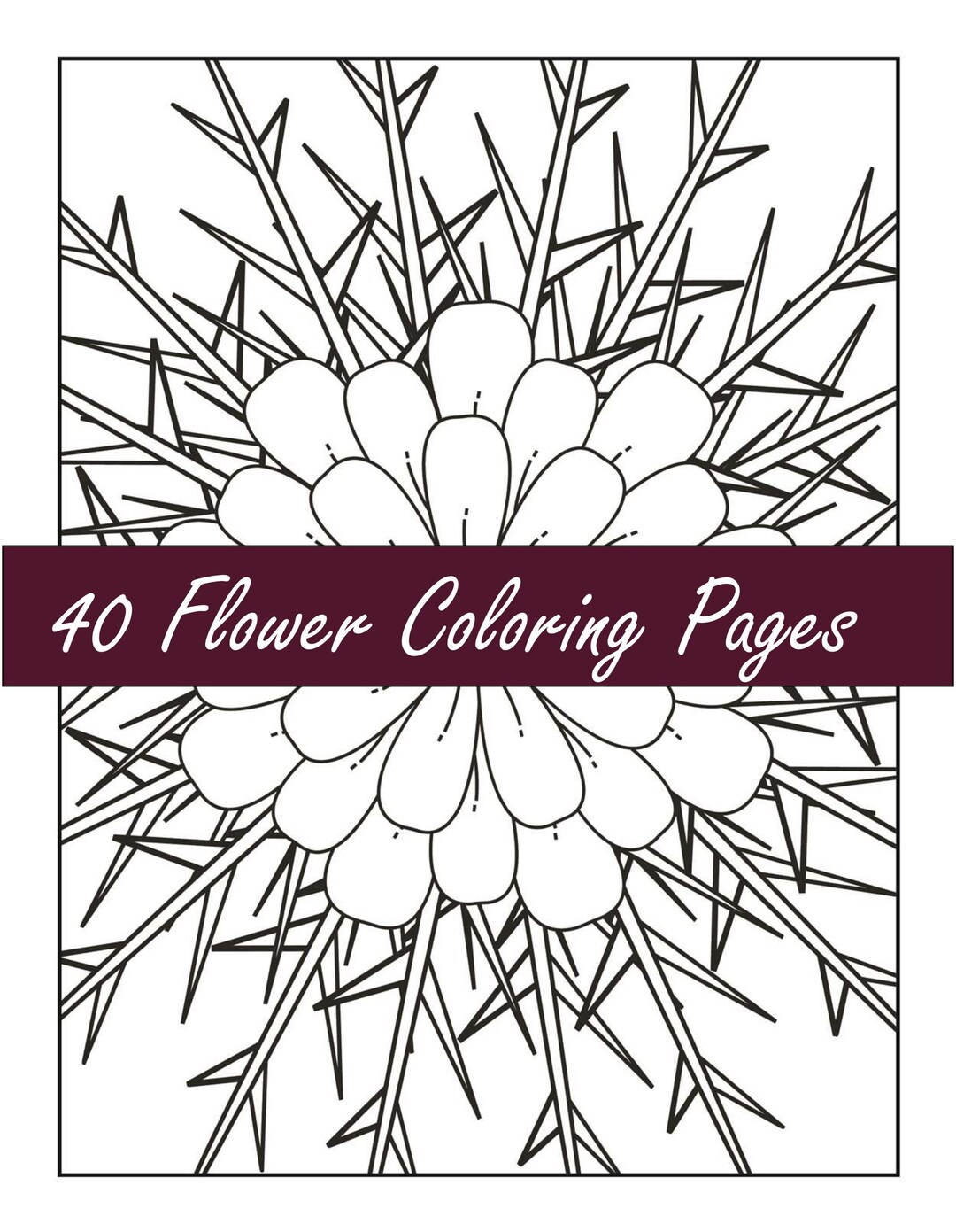 40 Mandala Flowers Coloring Pages for Adults Coloring Book Pages ...