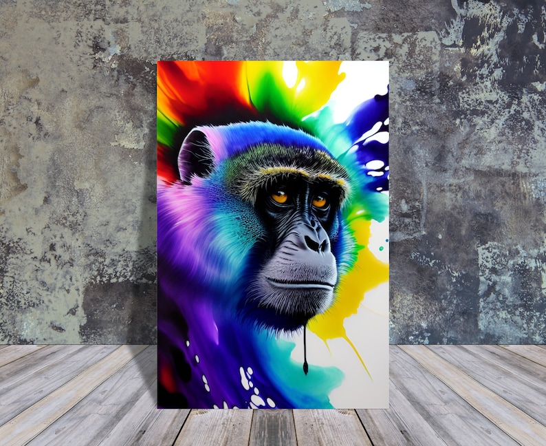 Watercolor Ape PRINTABLE ART | Digital Download | Animal Poster ...
