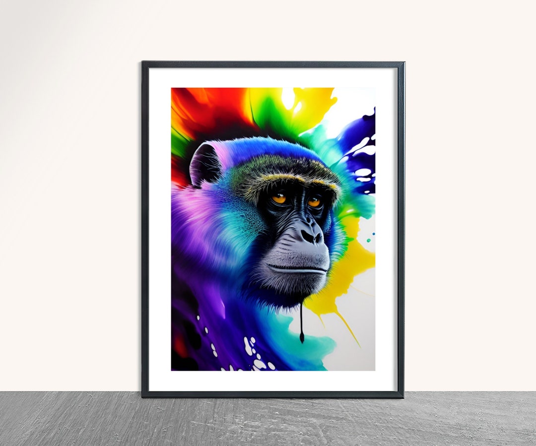 Watercolor Ape PRINTABLE ART | Digital Download | Animal Poster ...