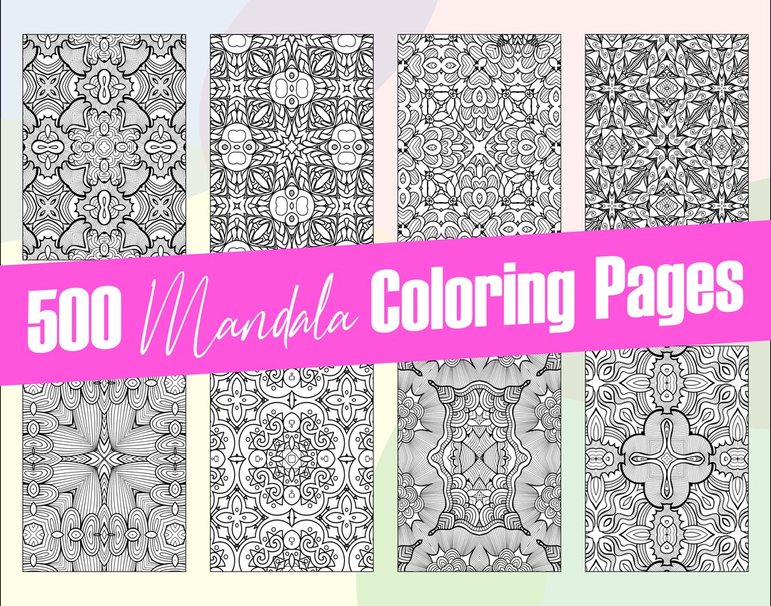 500 Mandala Coloring Pages for Adults Coloring Book Pages Printable ...
