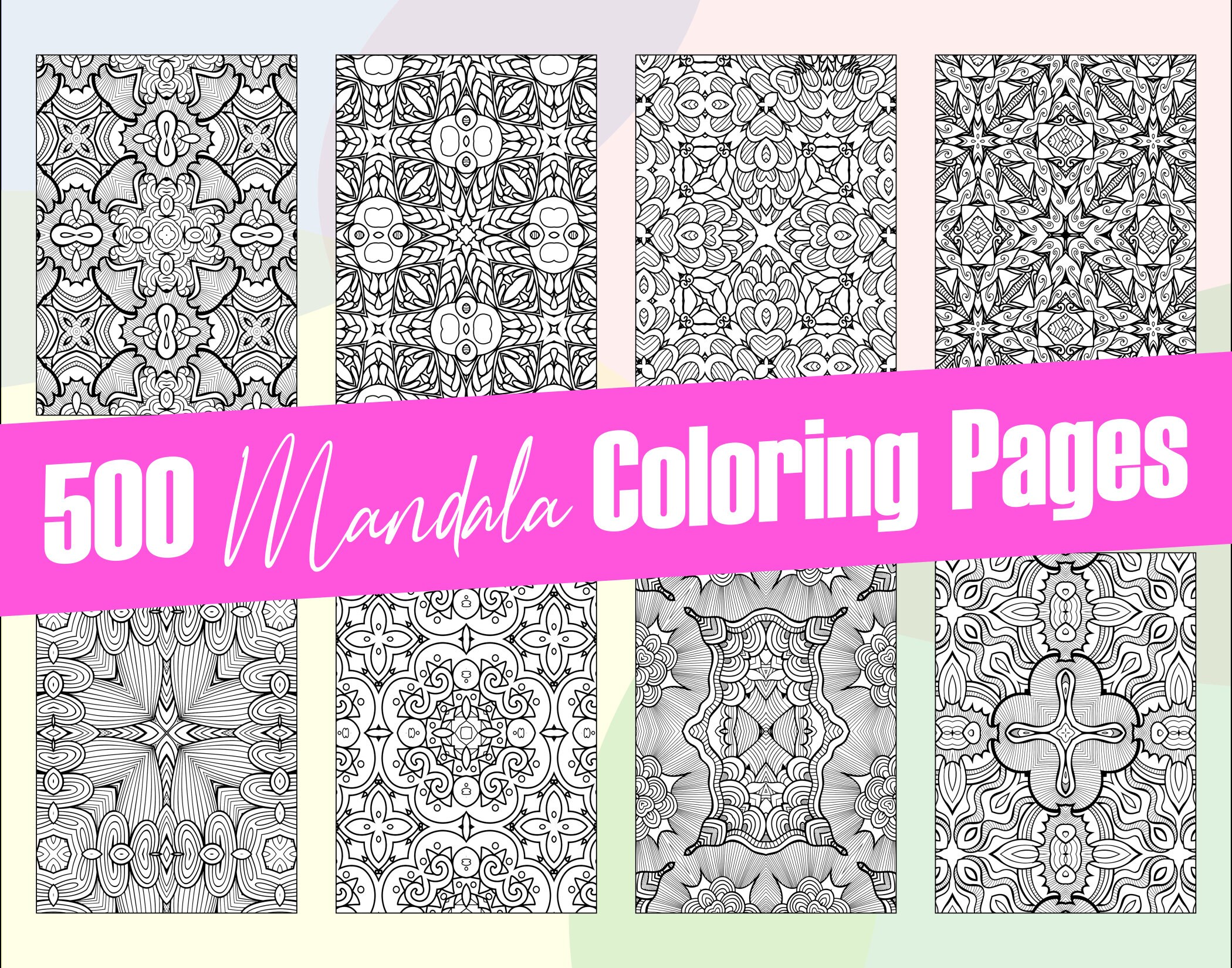 500 Mandala Coloring Pages for Adults Coloring Book Pages Printable ...
