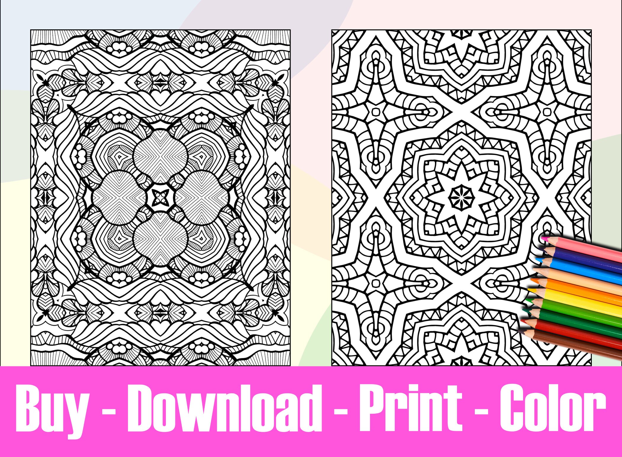 500 Mandala Coloring Pages for Adults Coloring Book Pages Printable ...