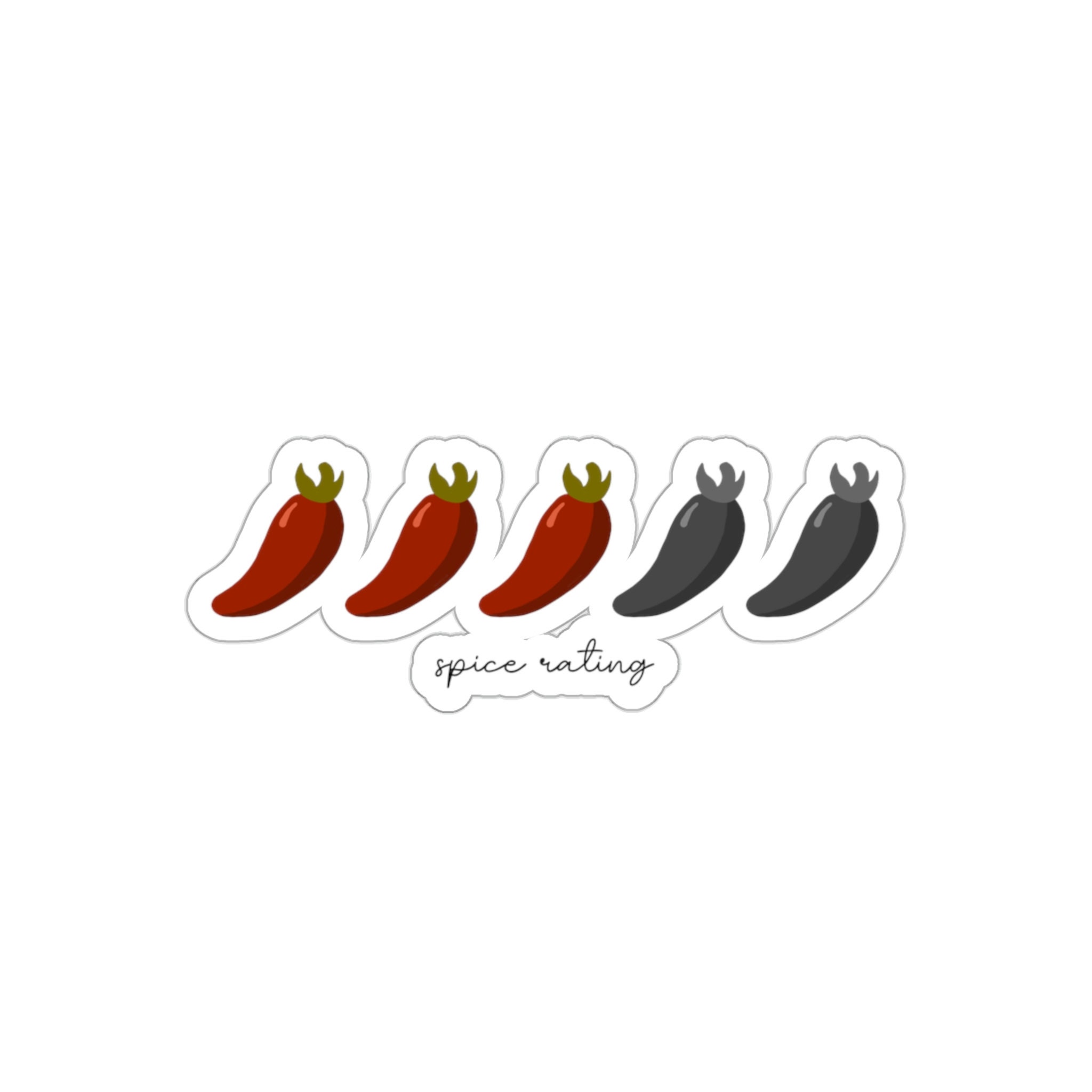 Spice Rating Sticker, 3/5 Peppers, Kiss-cut Stickers, Romance Readers ...