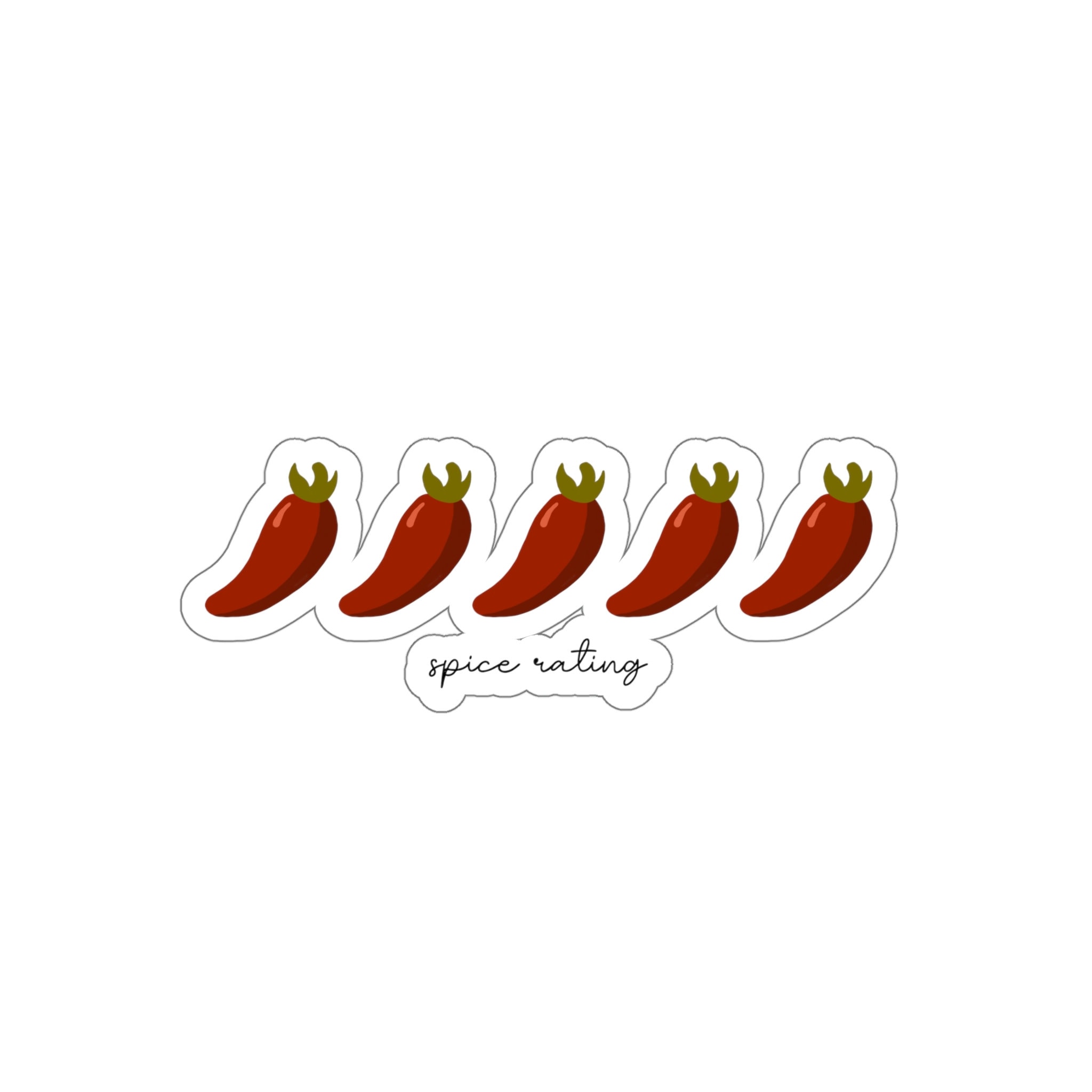 Spice Rating Sticker, 5/5 Peppers, Kiss-cut Stickers, Romance Readers ...