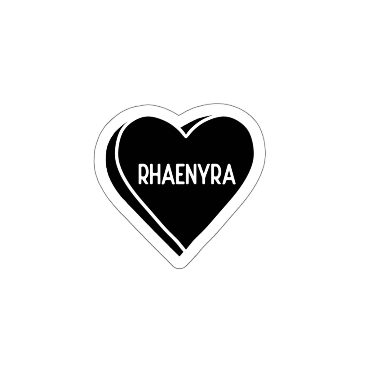 Rhaenyra Targaryen Sticker, Team Black, Kiss-cut Stickers, Candy Heart ...