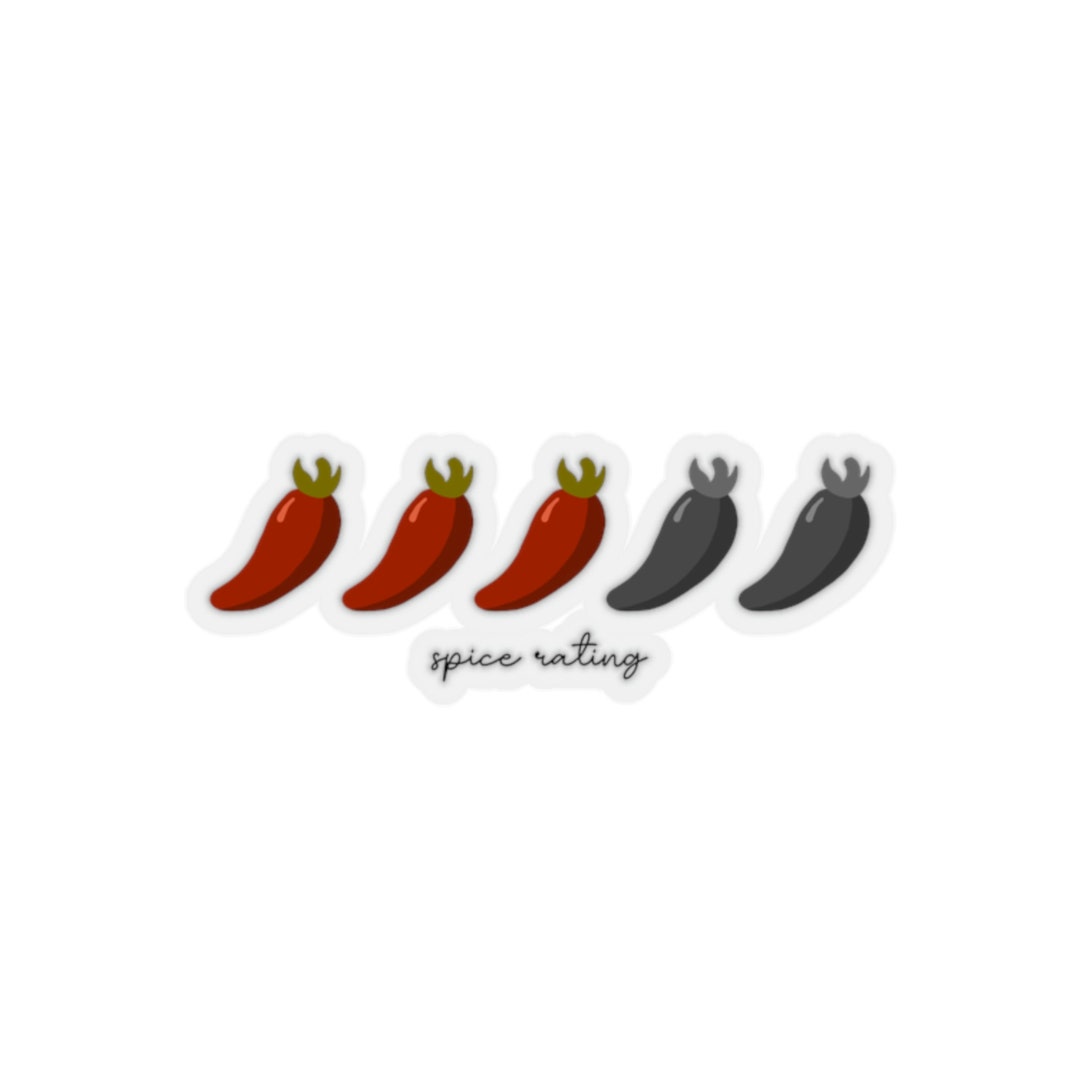 Spice Rating Sticker, 3/5 Peppers, Kiss-cut Stickers, Romance Readers ...