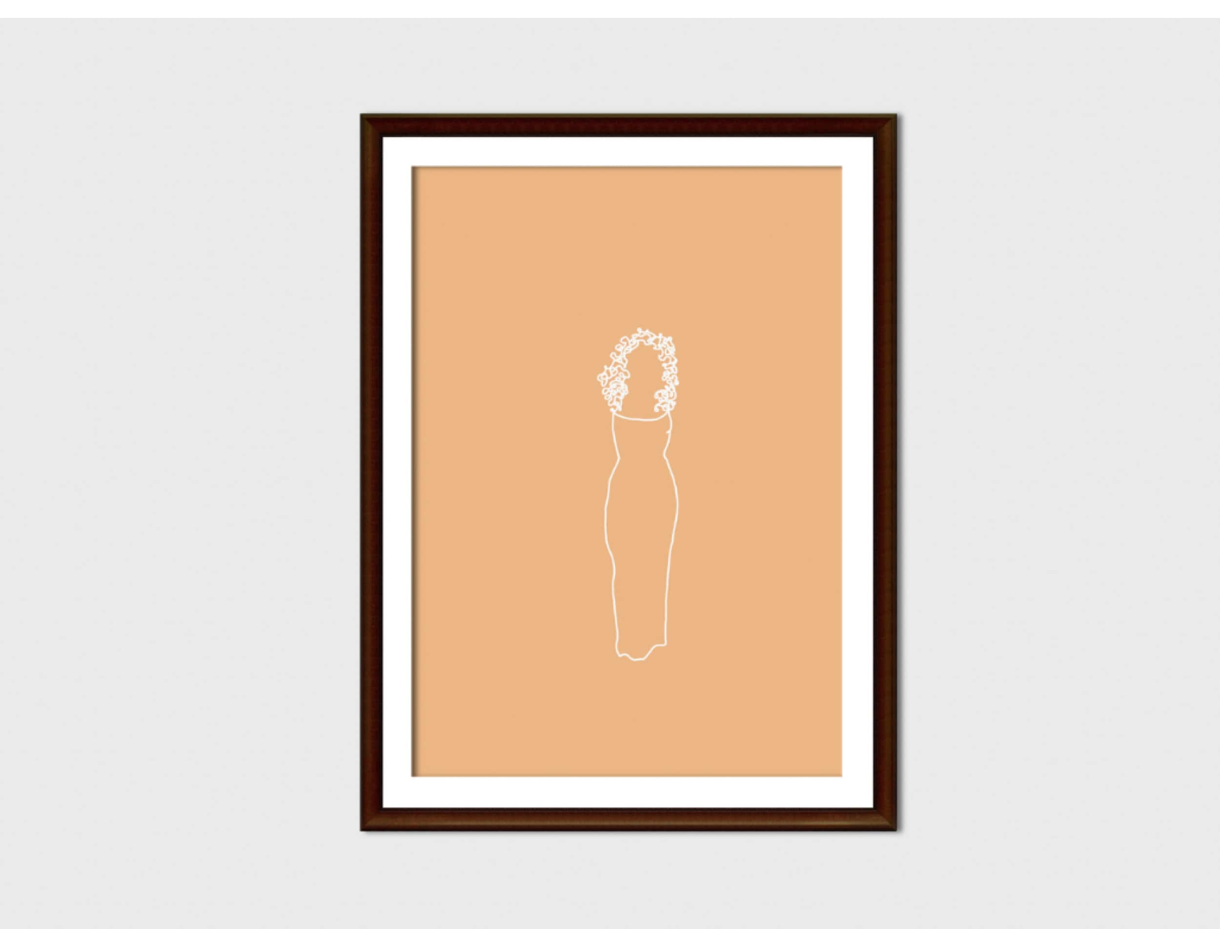 Fine Line Female Figure Wall Art Digital Download SET - Etsy