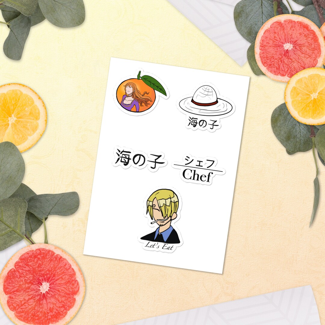 Sanji+nami+ Straw Hat Sticker Sheet - Etsy