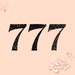 Angel Numbers 777 PNG Digital Download, Front and Back Design in Black ...