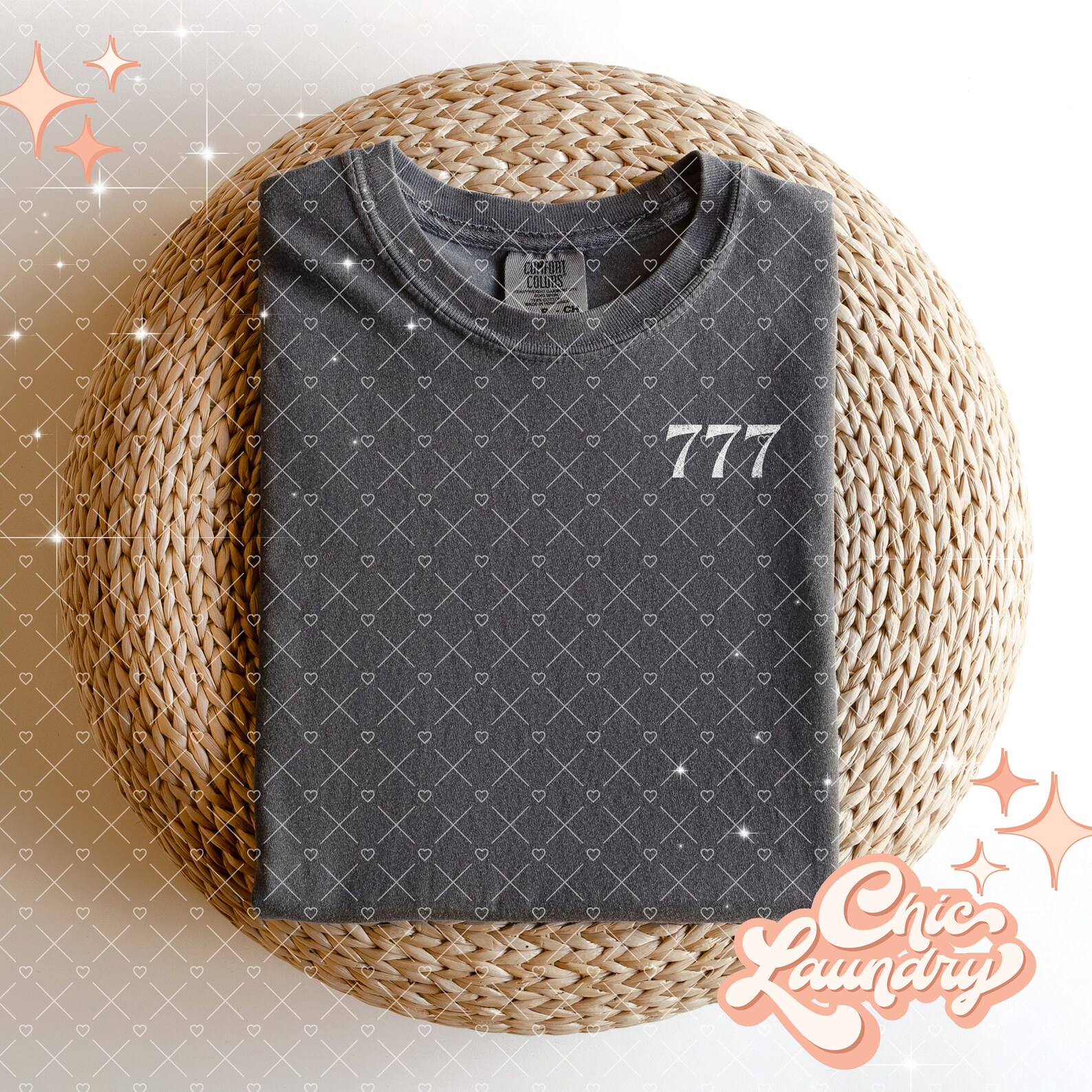 Angel Numbers 777 PNG Digital Download, Front and Back Design in Black ...