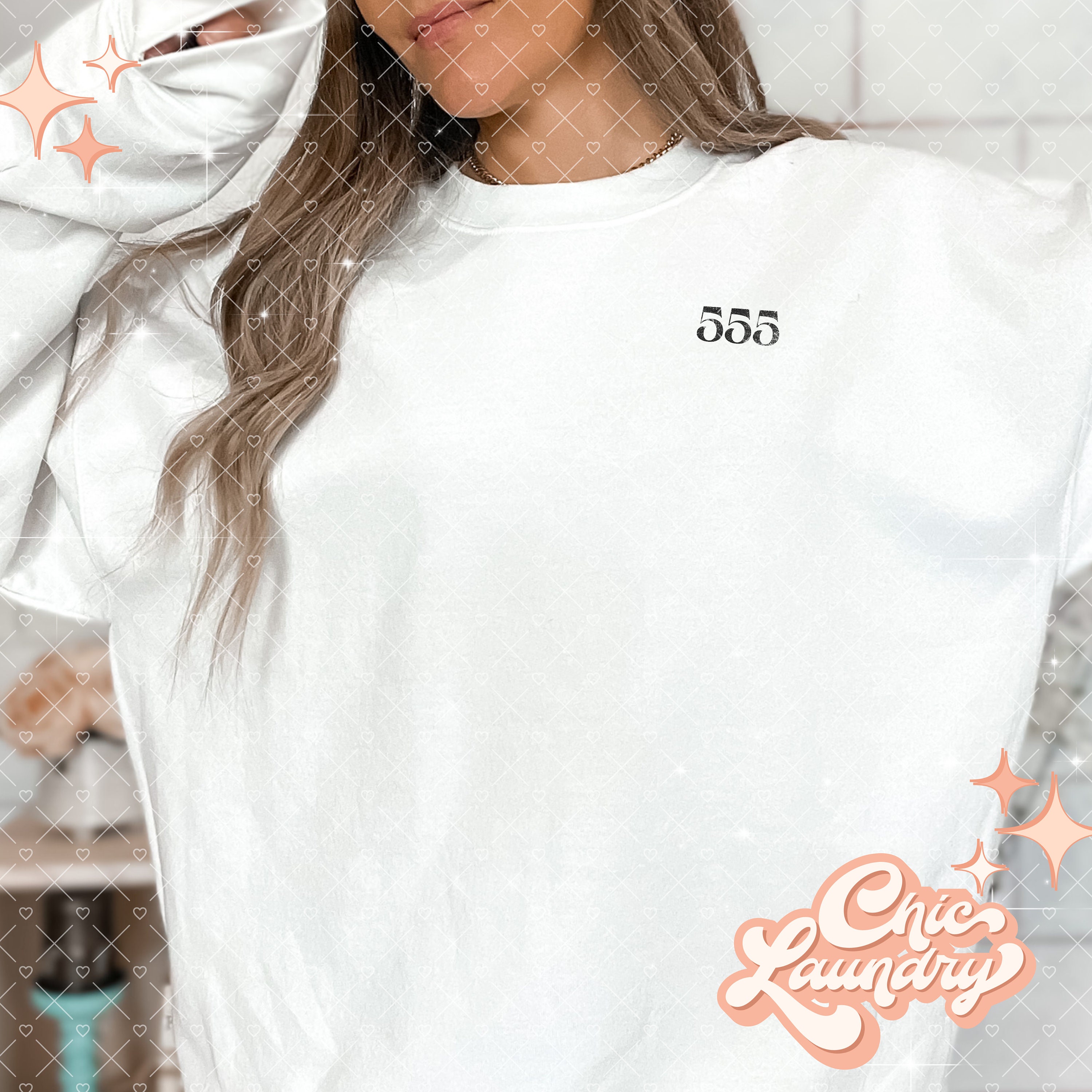 Angel Numbers 555 PNG Digital Download, Front and Back Design in Black ...