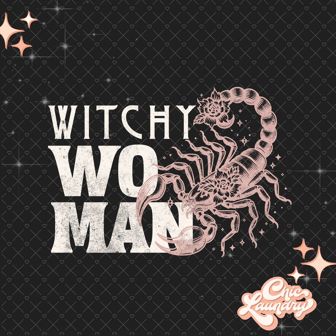 Witchy Women Scorpion Skull Snake Rebel Baddie Distressed Biker ...