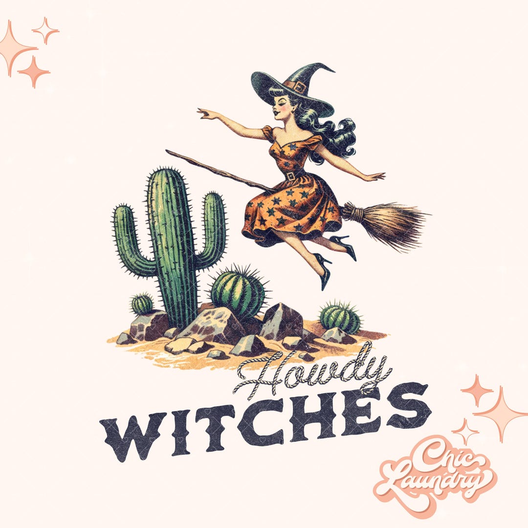 Howdy Witches Boo Haw Western Halloween Cactus Desert Country PNG ...
