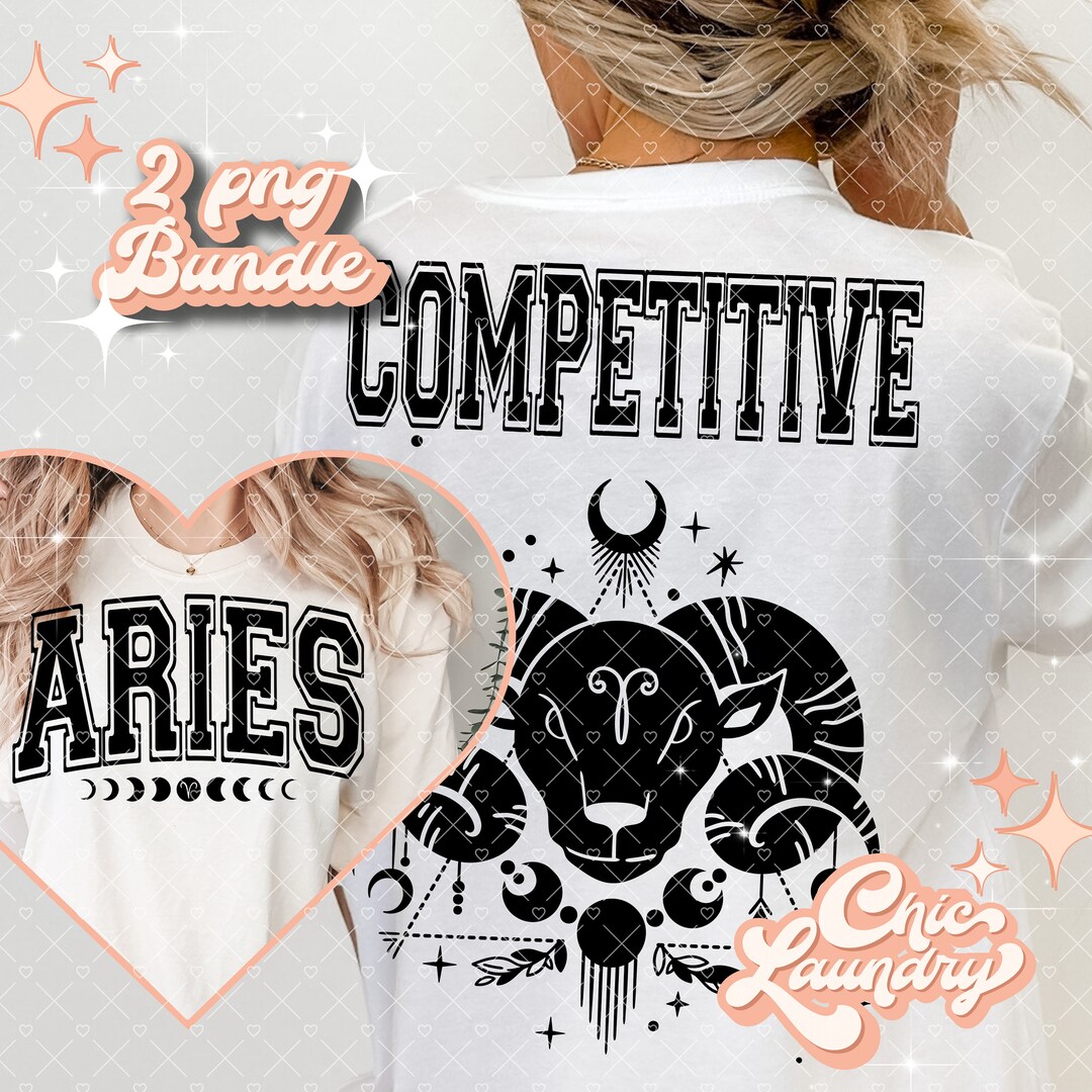 Aries Horoscope Zodiac PNG Instant Digital Download DTF POD Print on ...