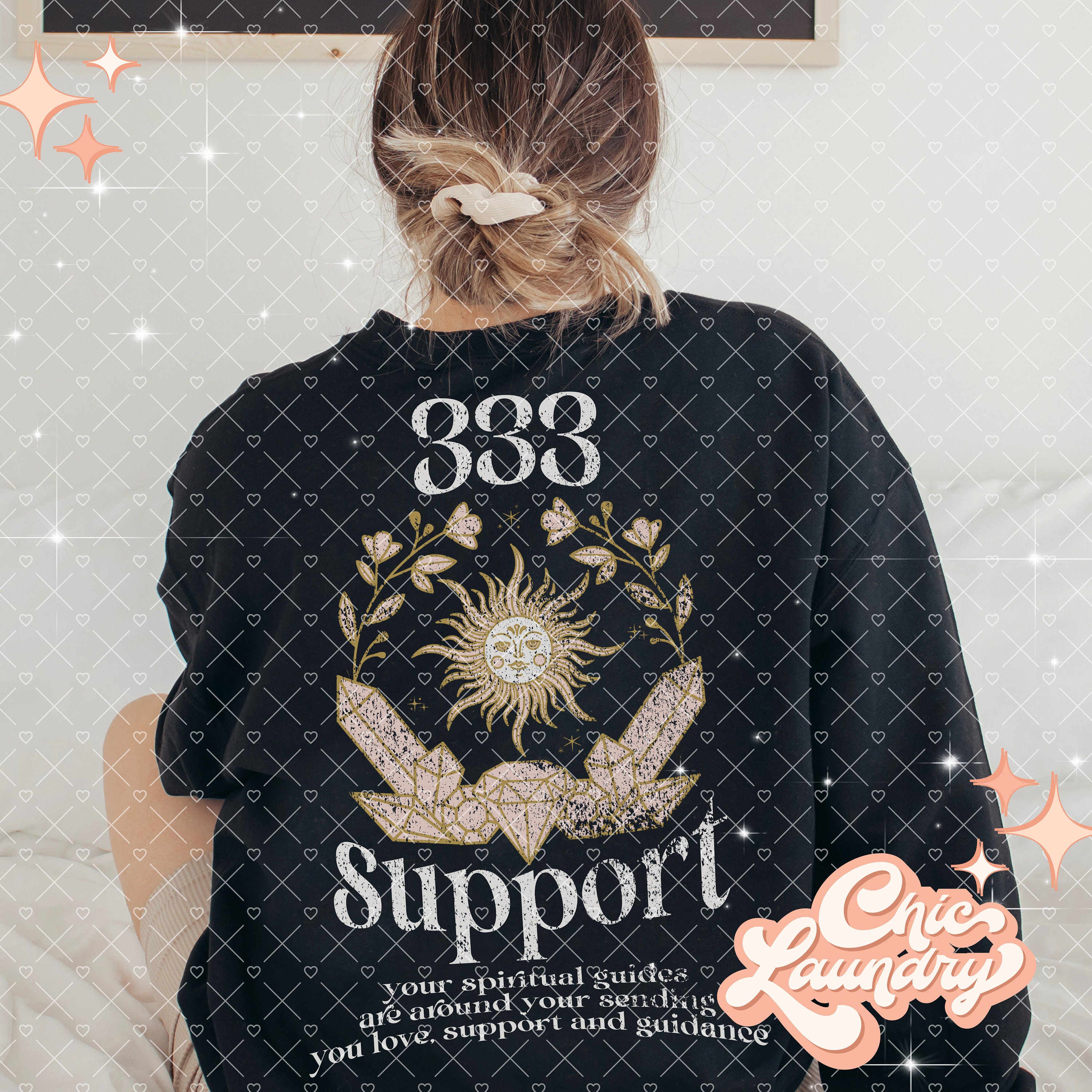 Angel Numbers 333 PNG Support Digital Download, Zodiac Astrology Boho ...