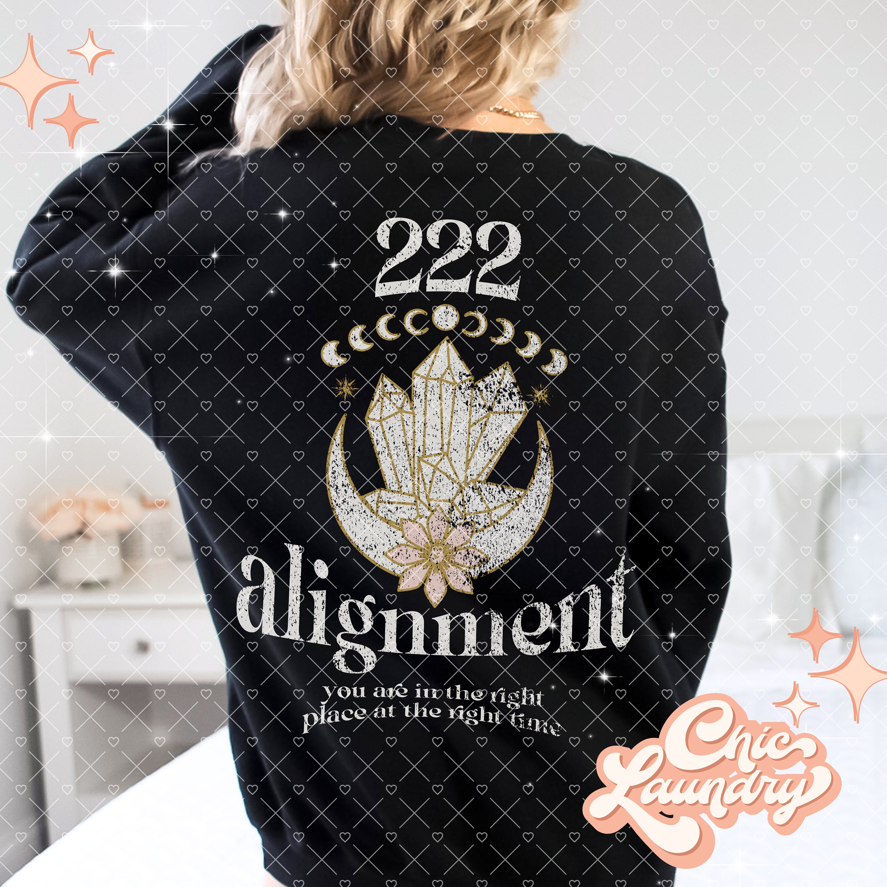 Angel Numbers 222 PNG Digital Download, Astrology Zodiac Boho Design ...