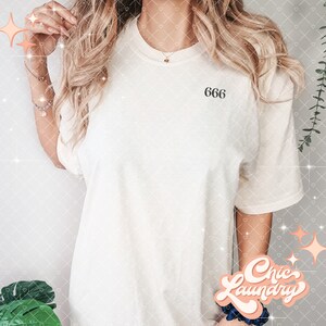 Angel Numbers 666 PNG Digital Download, Front and Back Design in Black ...