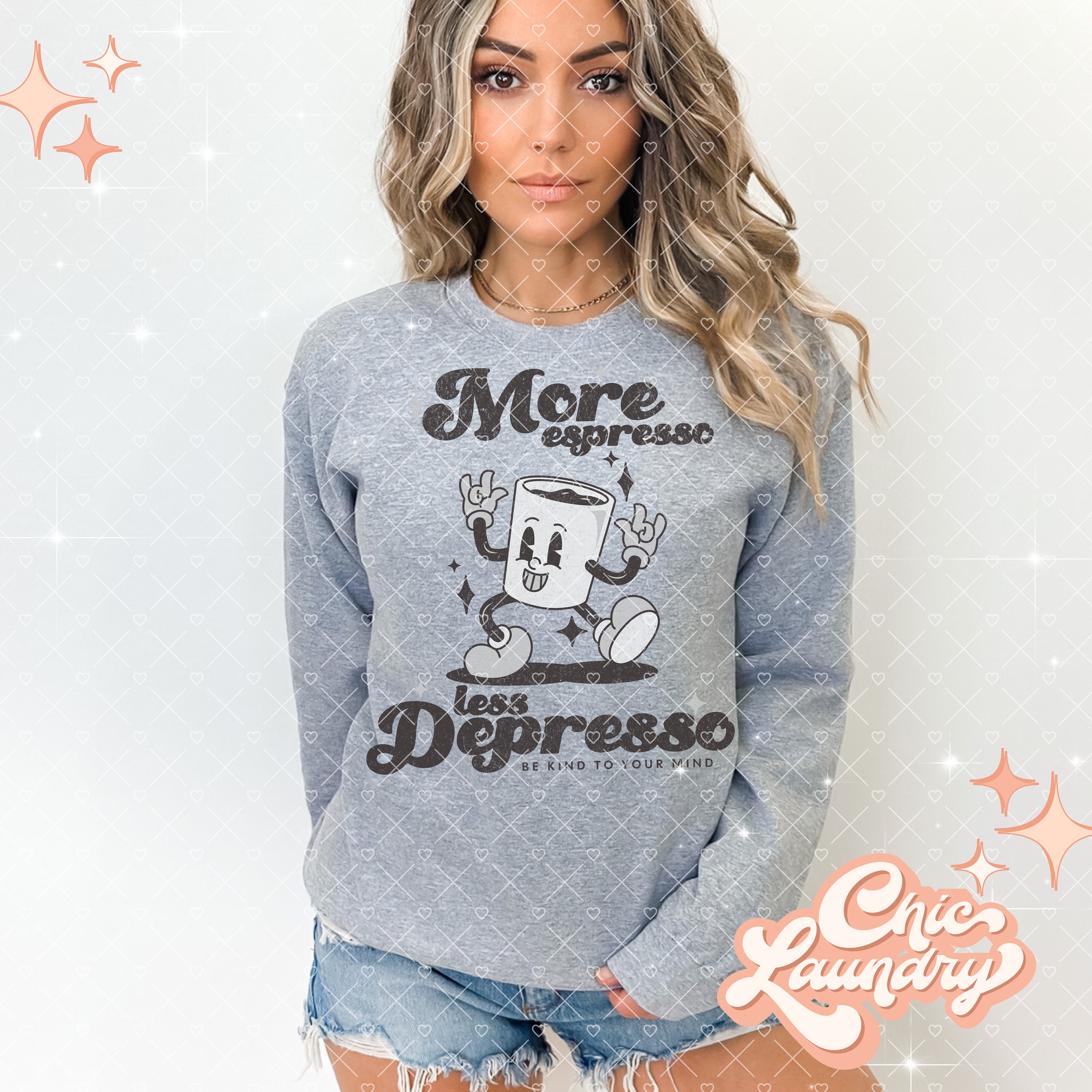 More Espresso Less Depresso PNG Instant Digital Download, Mental Health ...