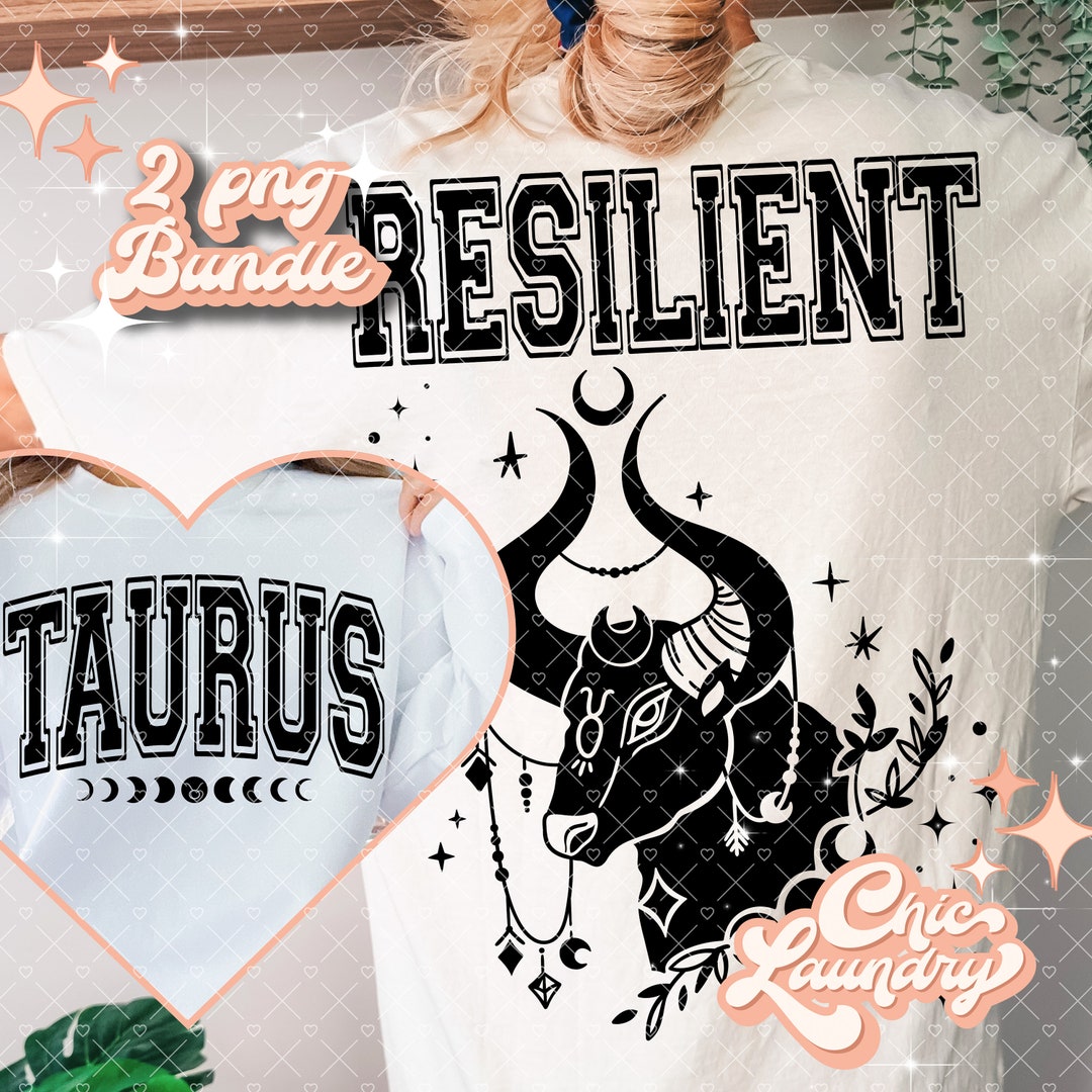Taurus Horoscope Zodiac PNG Instant Digital Download DTF POD Print on ...