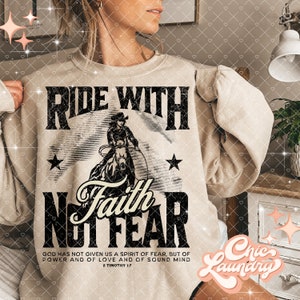 Ride With Faith Not Fear Christian Proverb PNG Instant Digital Download ...