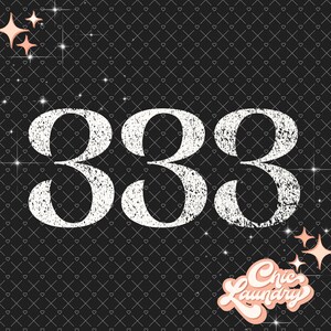 Angel Numbers 333 PNG Support Digital Download, Zodiac Astrology Boho Bohemian Distressed Retro ...