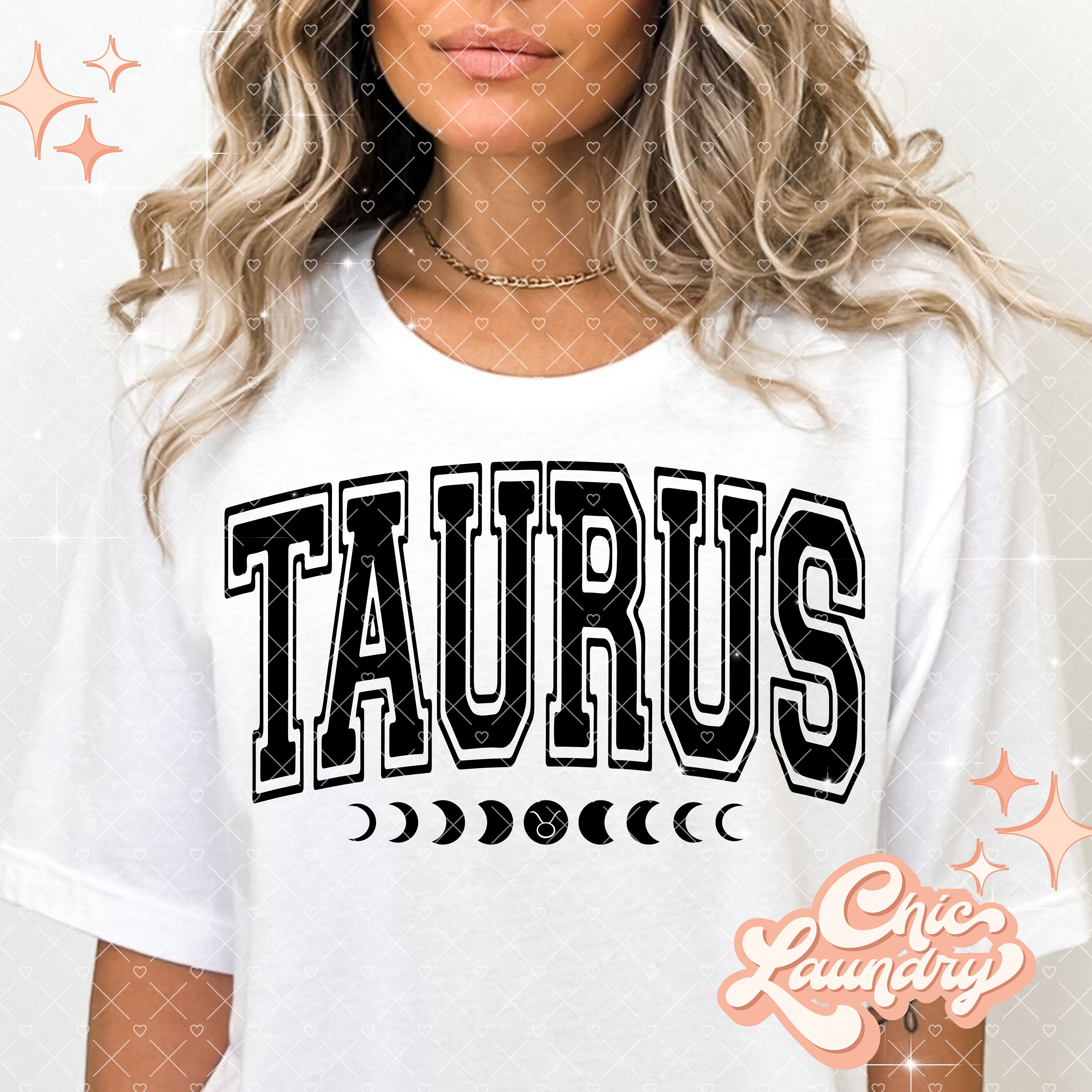 Taurus Horoscope Zodiac PNG Instant Digital Download DTF POD Print on ...