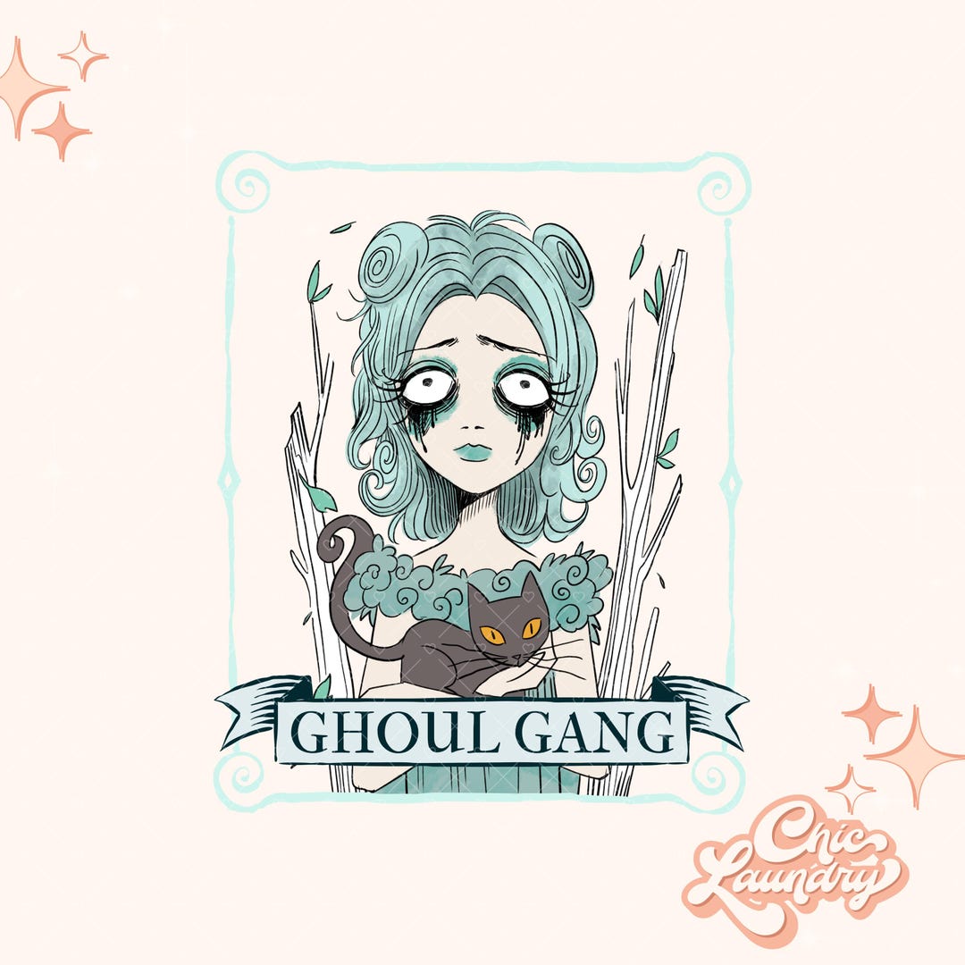 Ghoul Gang Cute Momster Goth Gothic Spooky Halloween Shirt Design PNG ...