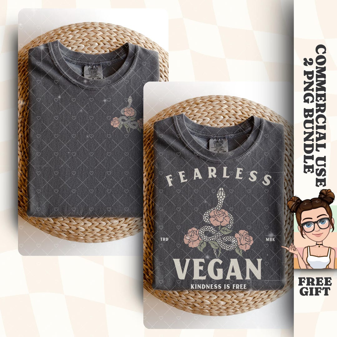 Fearless Inked Vegan Baddie 2 PNG Bundle Plus 3 Bonus File Instant ...