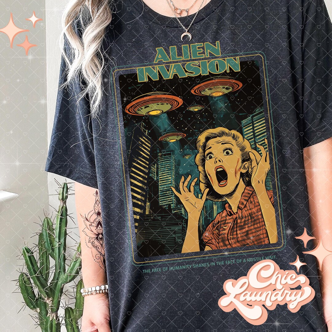 Alien Invasion Villain Halloween Comic Horror Movie Retro 90s Y2K ...