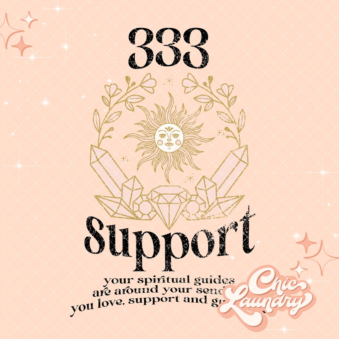 Angel Numbers 333 PNG Support Digital Download, Zodiac Astrology Boho ...