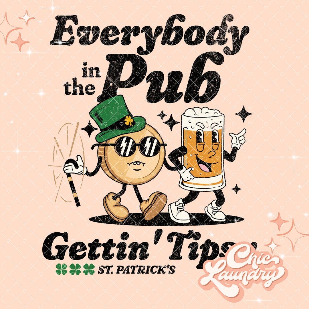Everybody in the Pub Getting Tipsy PNG Instant Digital Download St ...
