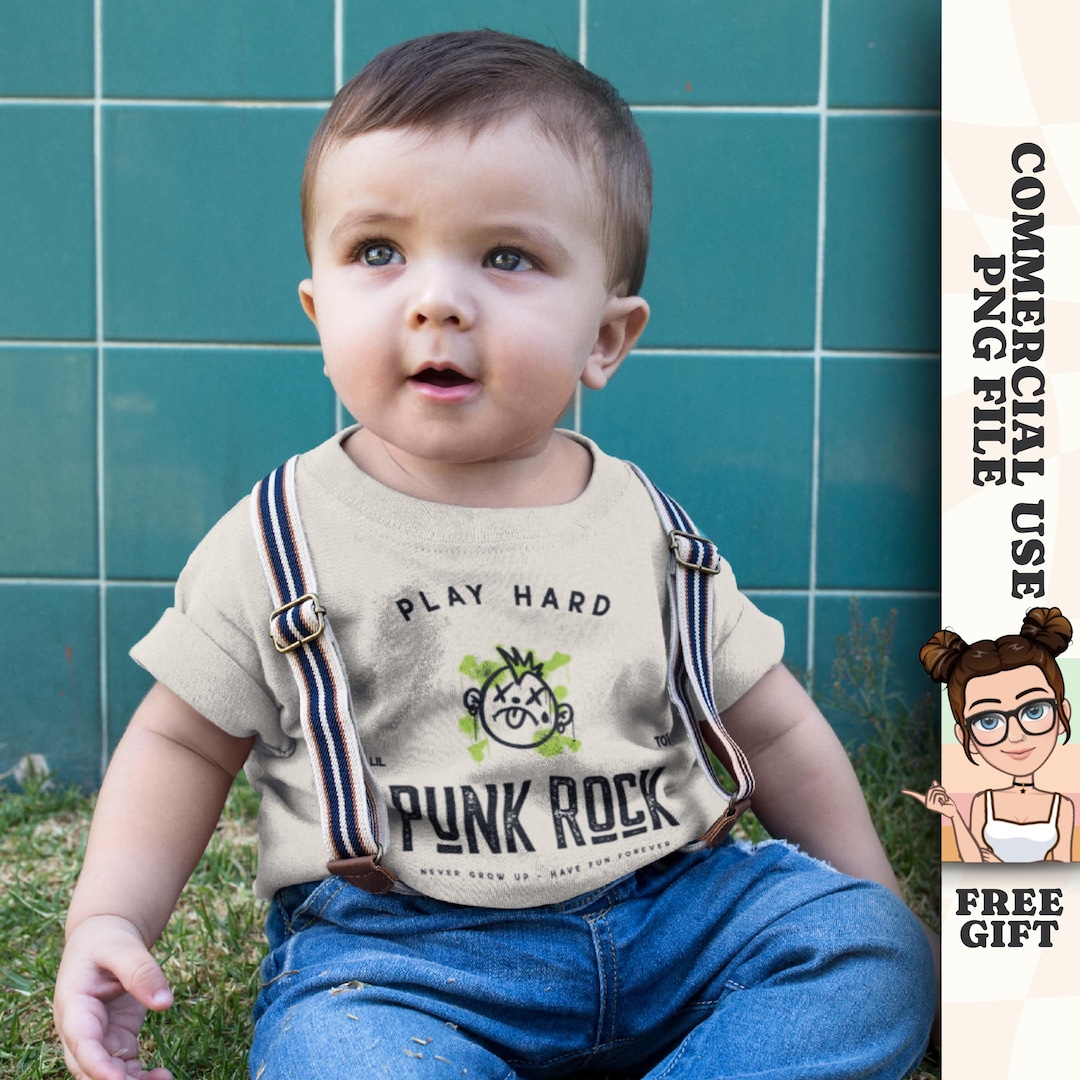 Play Hard Punk Rock PNG Plus 3 Free Bonus Digital Files Lil Tot Kids ...