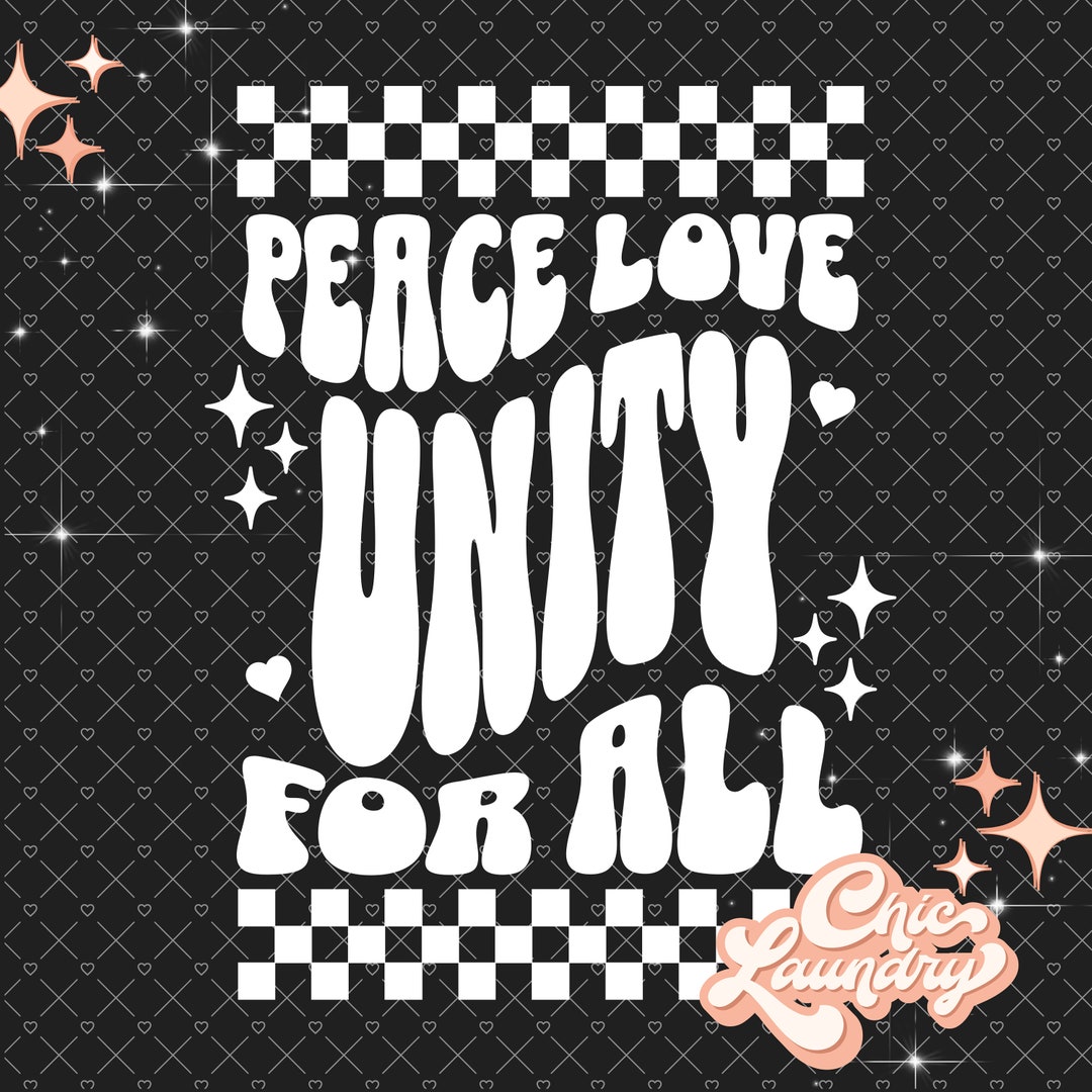 Peace Love Unity for All PNG Instant Digital Download One Love Vibes ...