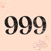 Angel Numbers 999 PNG Digital Download, Front and Back Design in Black ...