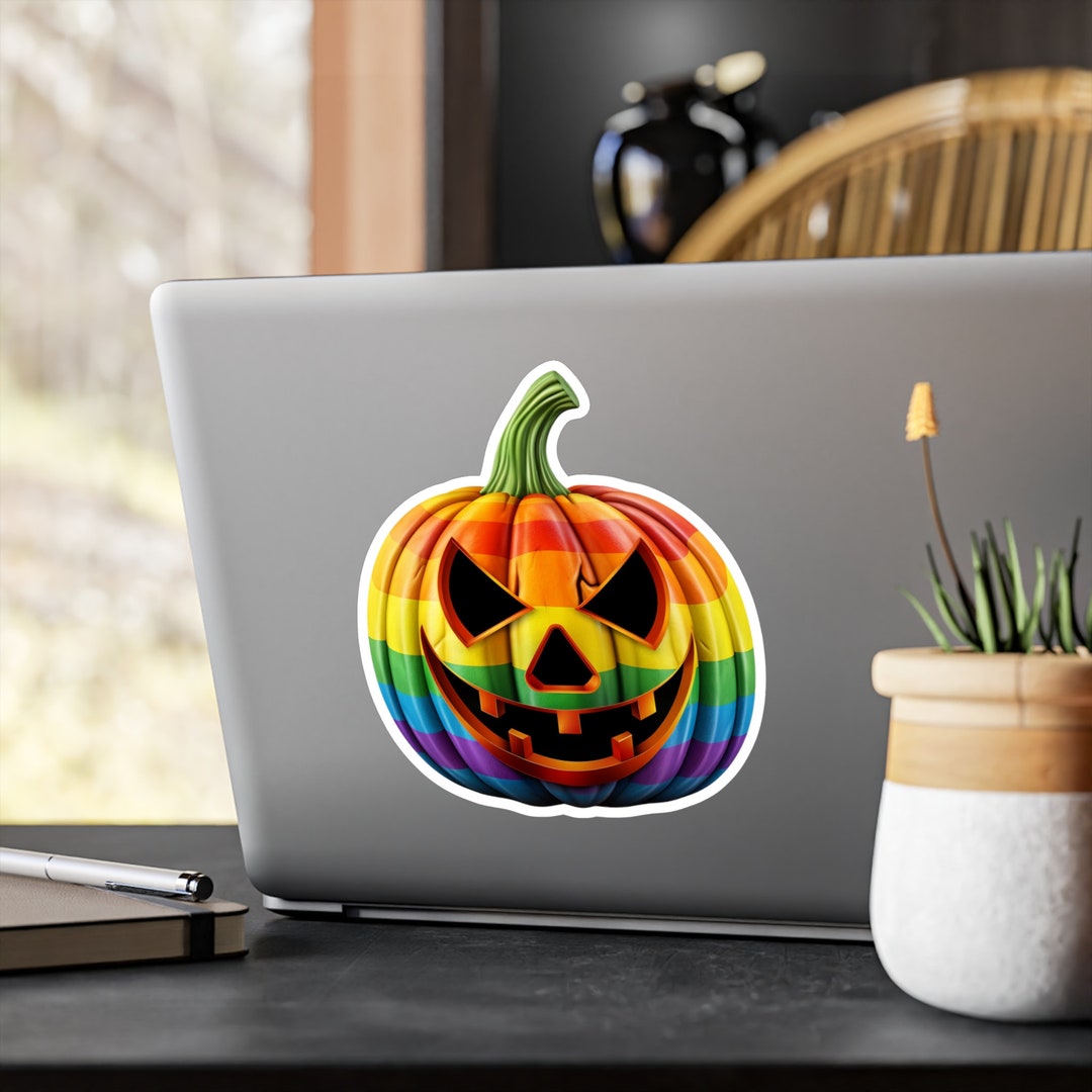 LGBT Pride Jack-o-lantern Pumpkin Halloween Vinyl Decal - Etsy
