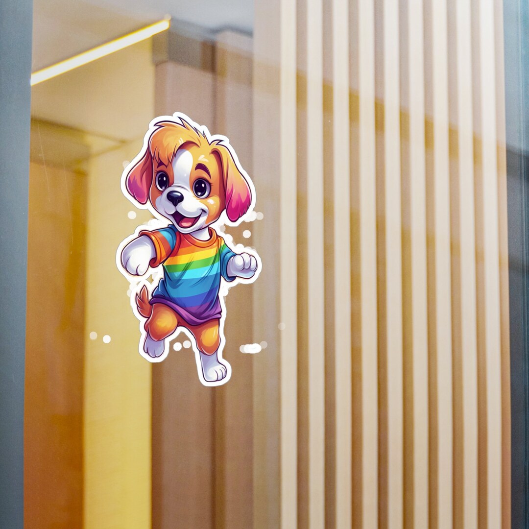 Pride Puppy Vinyl Decal - Sticker - Car Decal - Etsy