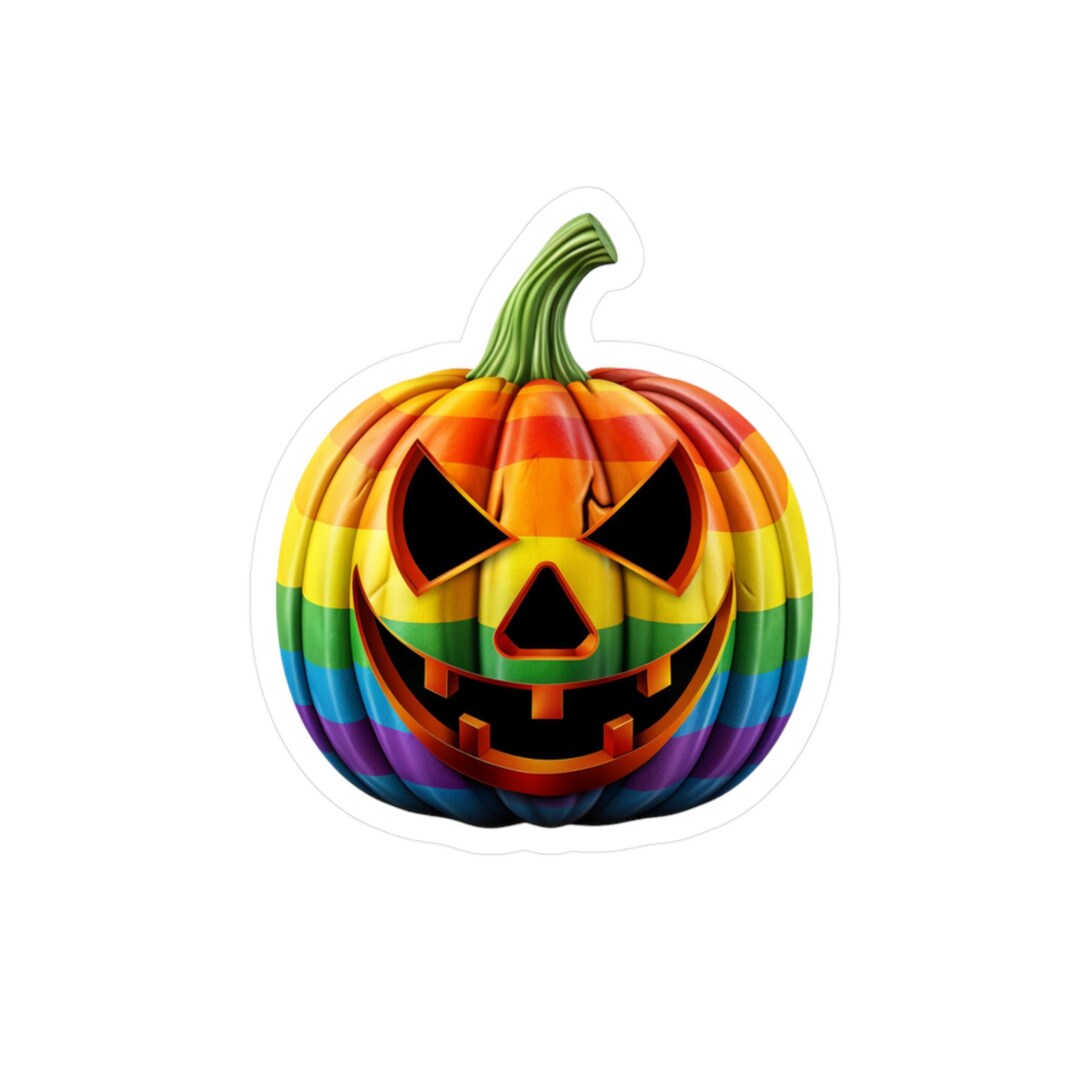 LGBTQ+ Pride Jack-o-lantern Pumpkin - Halloween - Vinyl Decal - Etsy
