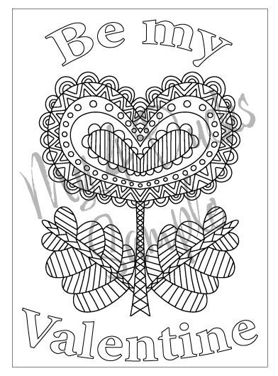 Valentine's Day Cards - Color Your Own! - Etsy