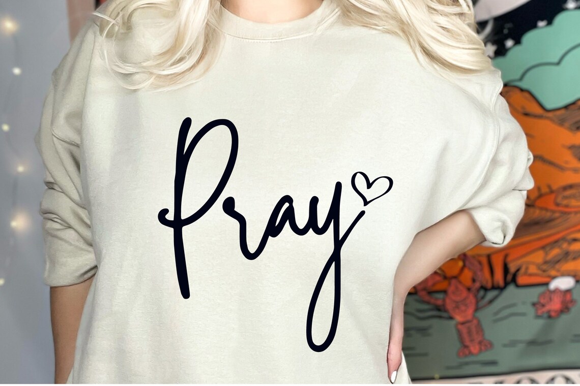 Pray Design Svg, Pray Svg, Prayer Svg Cut File, Faith, Christian Svg ...