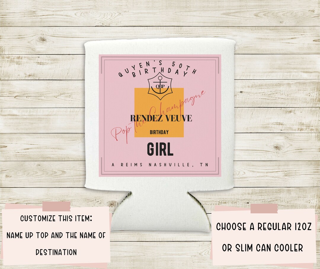 Custom Veuve Can Cooler Veuve Koozie Bridal Party Gift Bachelorette ...