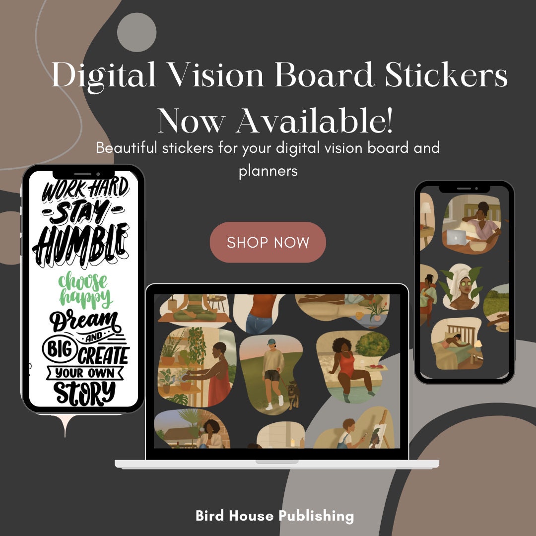 Vision Board Stickers (scenes and Phrases) - Etsy