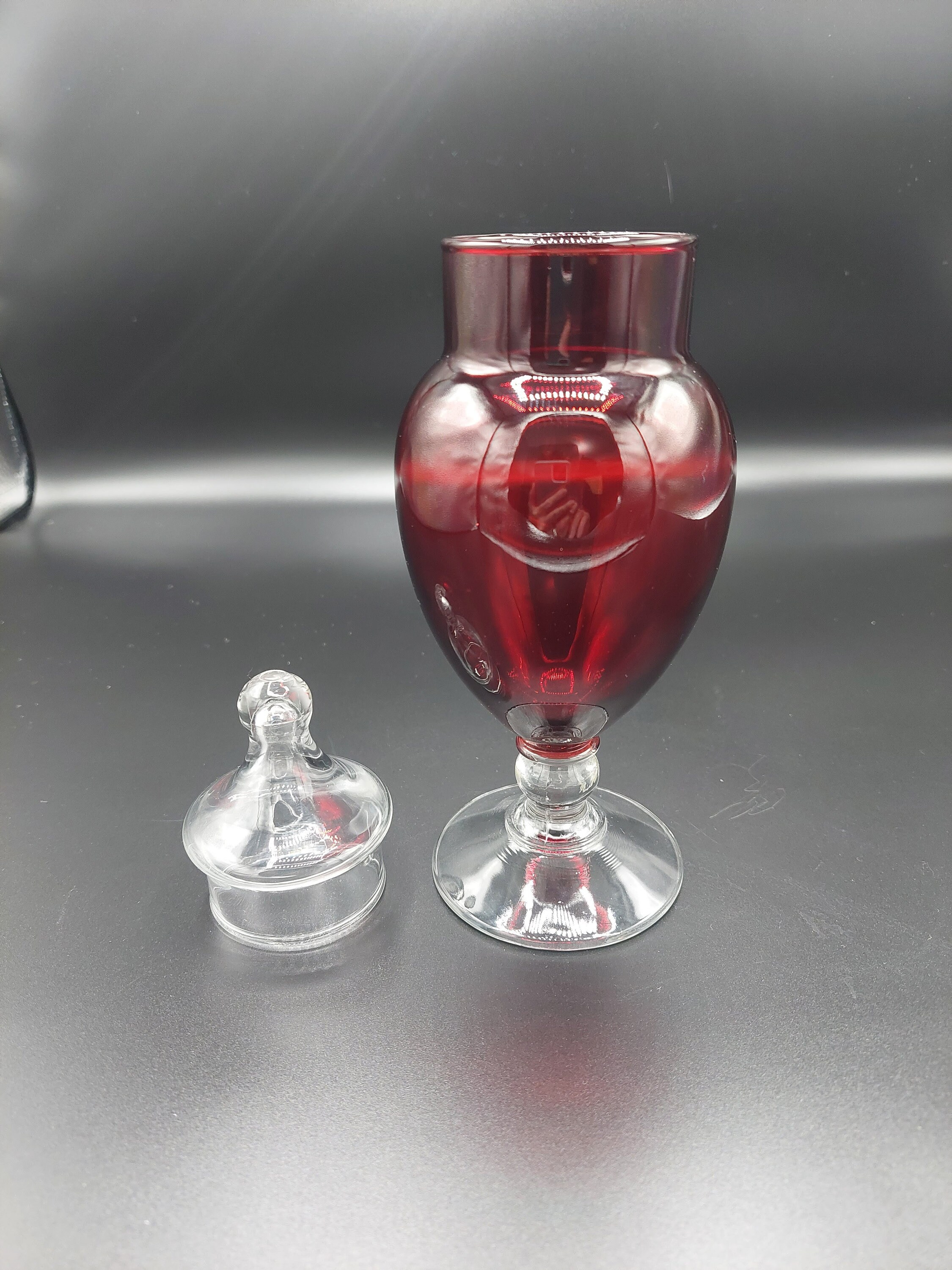 Vintage Anchor Hocking Royal Ruby Red Glass Apothecary Jar - Etsy