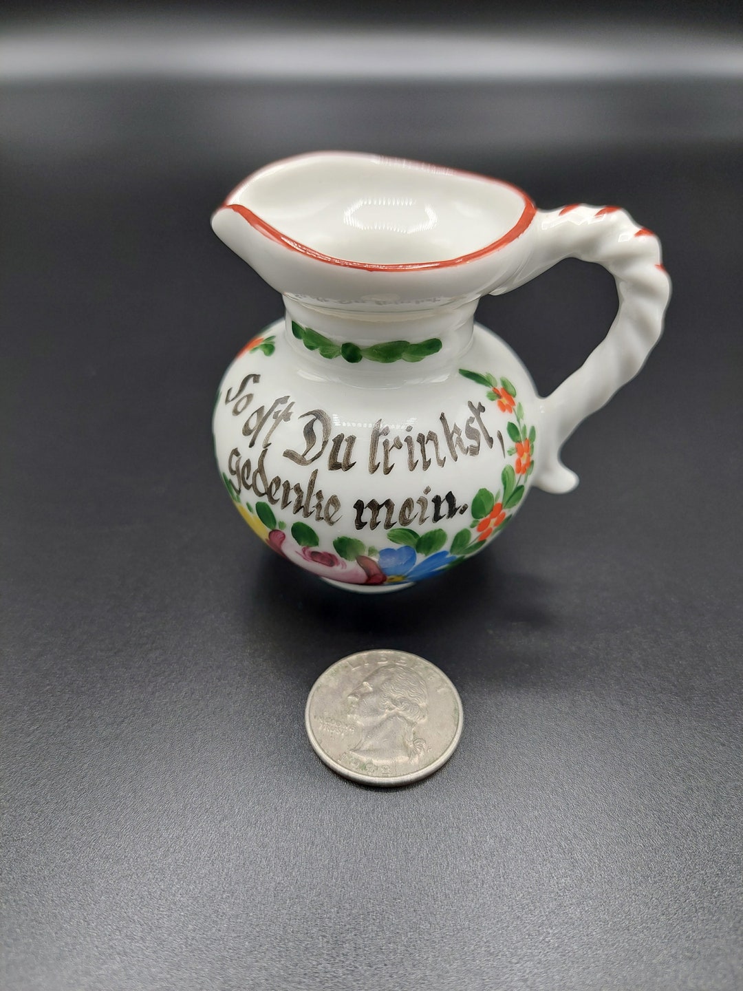 Vintage Miniature Pitcher With German Saying Made in Bavaria - Etsy