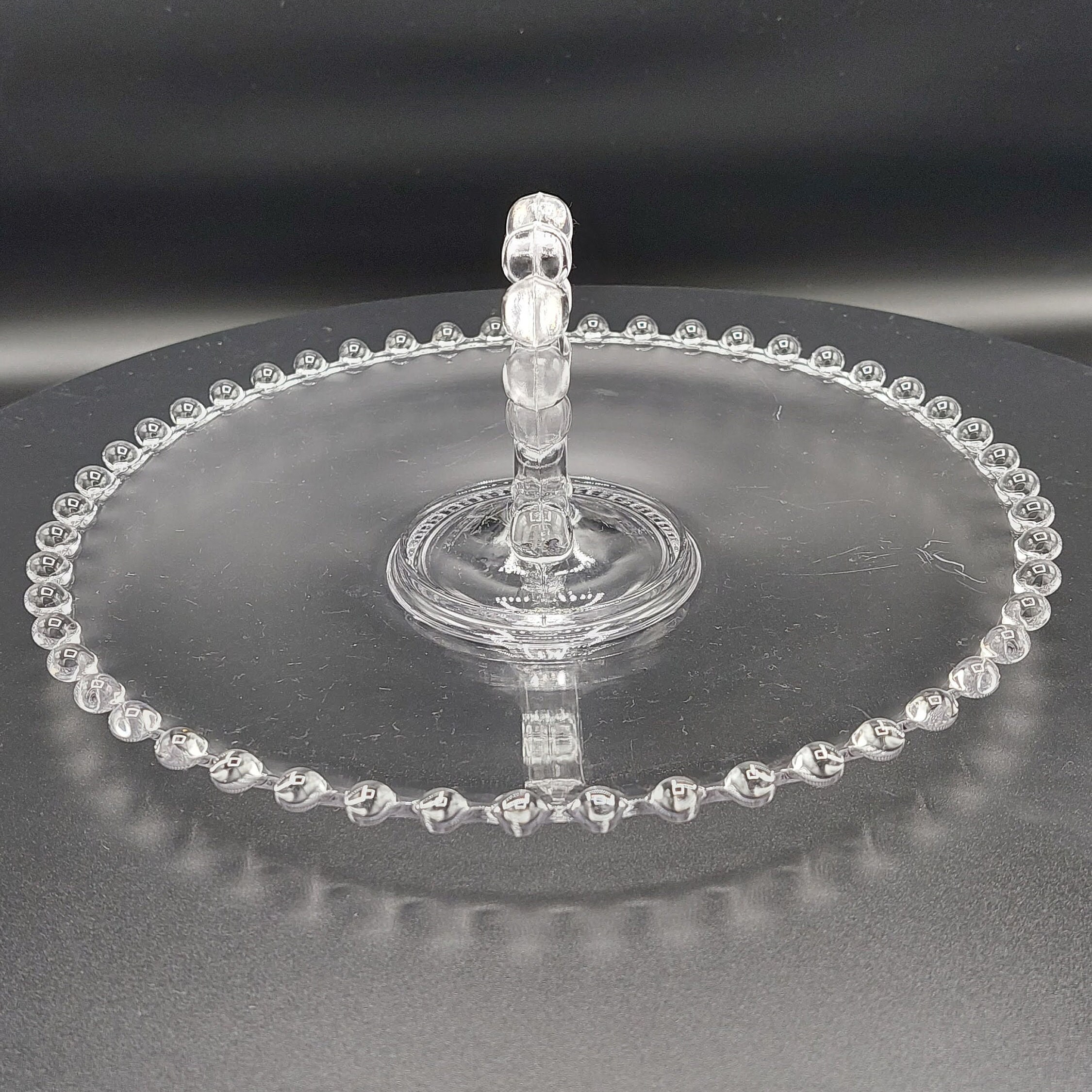 Vintage Imperial Glass Candlewick Glass Mint Tray With Heart Handle at ...